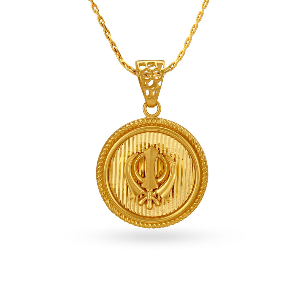 Buy Valiant Khanda Pendant at Best Price | Tanishq US