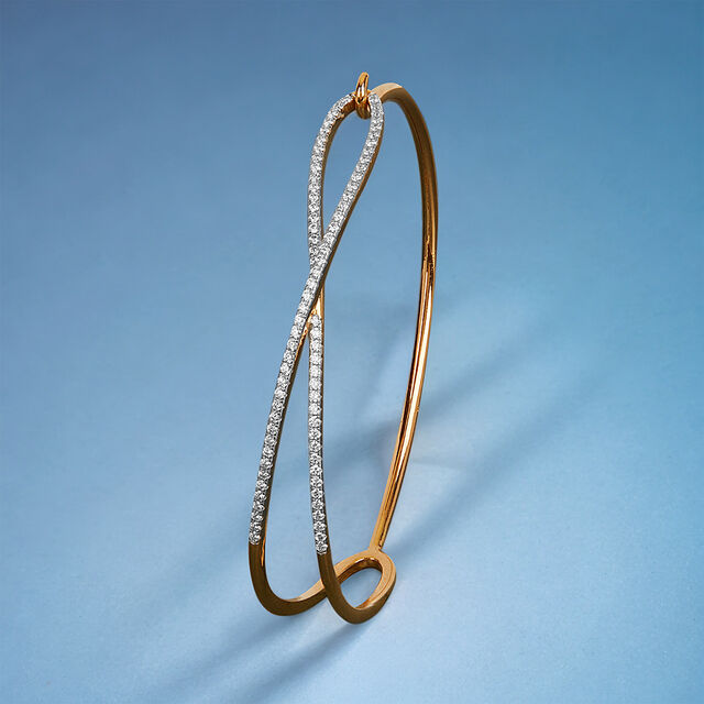 Buy Twist Detail Top Lock Bangle at Best Price | Tanishq US