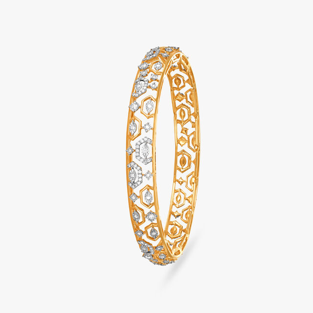 Buy Opulent Contemporary Diamond Bangle at Best Price | Tanishq UAE