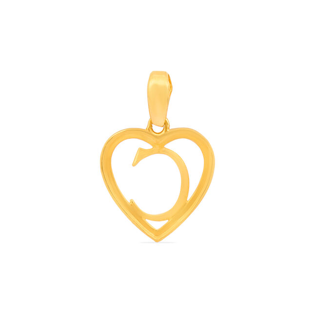 Buy Tanishq 22KT Gold Heart C' Pendant for Women at Best Price | Tanishq US