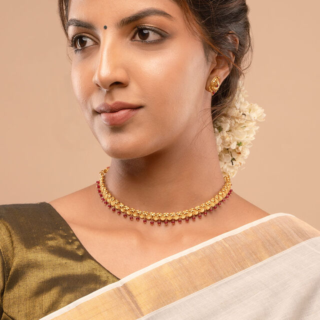 Buy The Pookkalam Choker at Best Price | Tanishq US