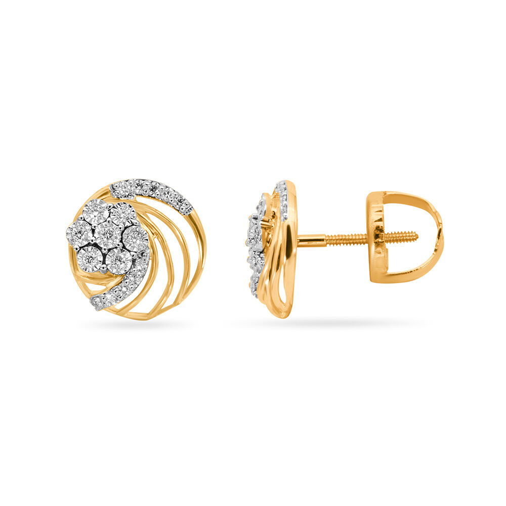 Tanishq Diamond Earrings