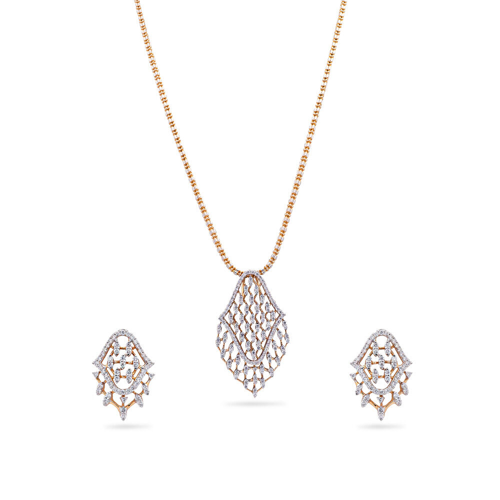 Buy Ethereal Diamond Set with Earrings at Best Price | Tanishq US