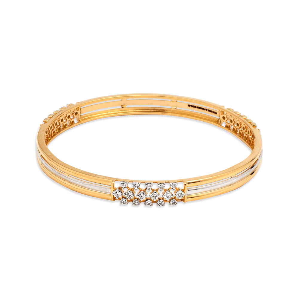 Buy Dainty Diamond and Gold Bangle at Best Price | Tanishq US