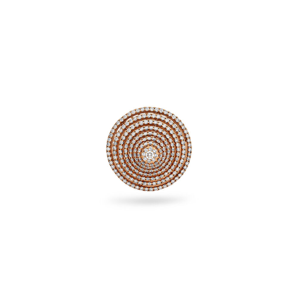 Buy Regal Rose Gold Brilliance Ring at Best Price | Tanishq US