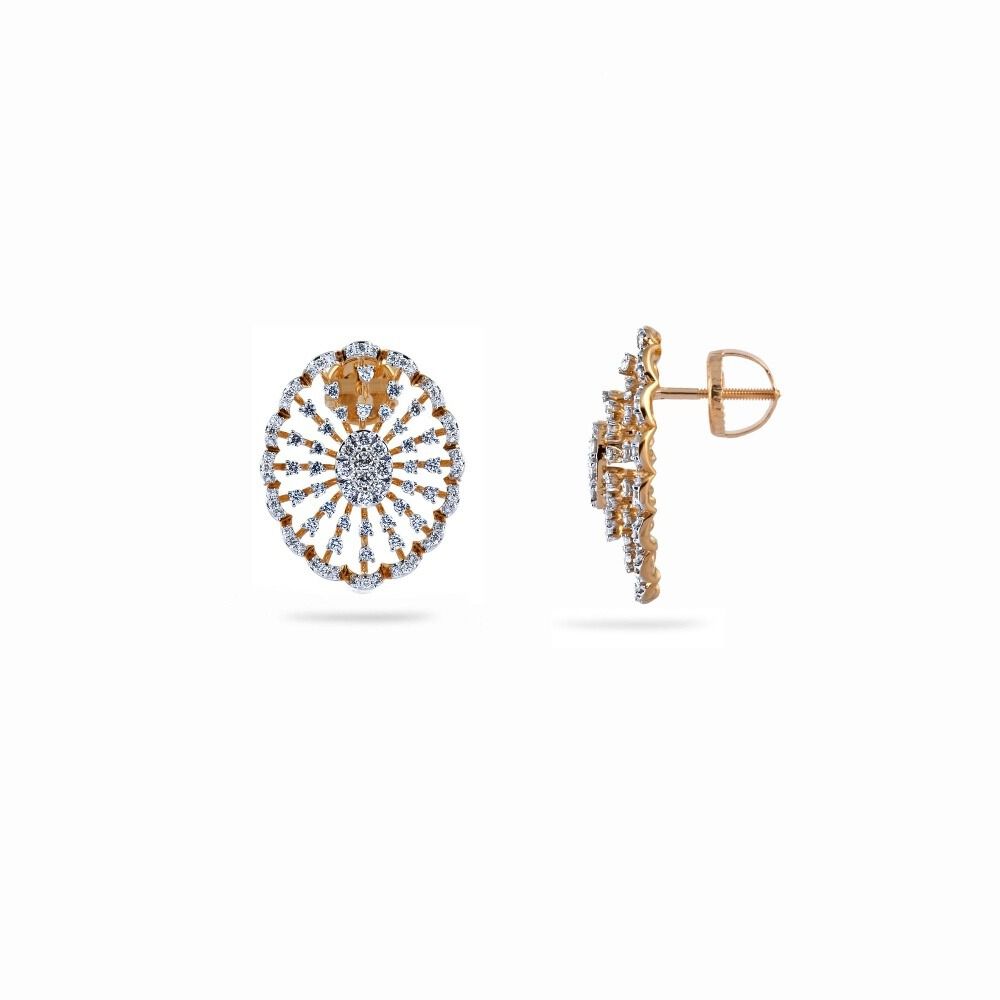 Buy Starlight Orb Gold Studs at Best Price | Tanishq US