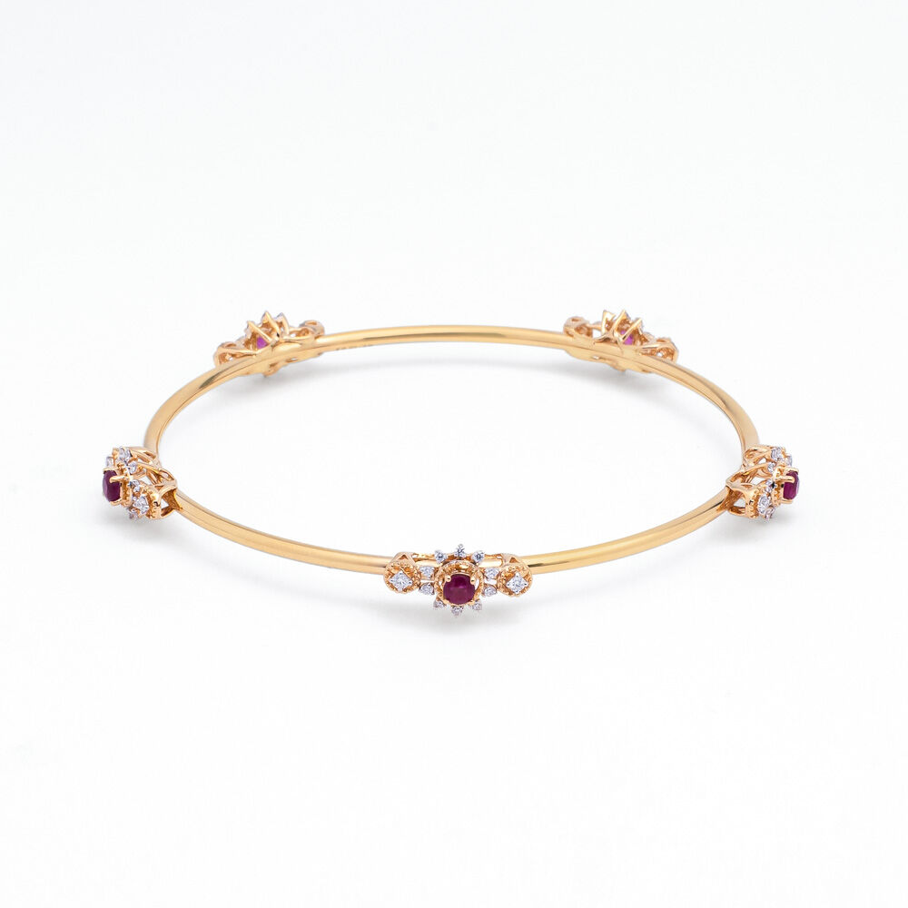 Buy Crimson Petal Bangle at Best Price | Tanishq US