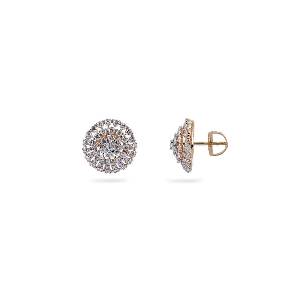Buy Luminous Cluster Diamond Studs at Best Price | Tanishq US