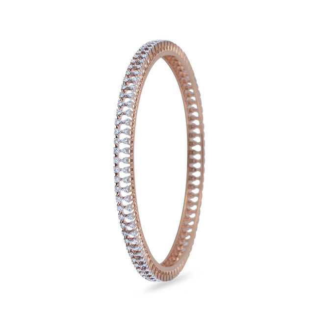 Buy Radiant Curved Diamond Bangle at Best Price | Tanishq US