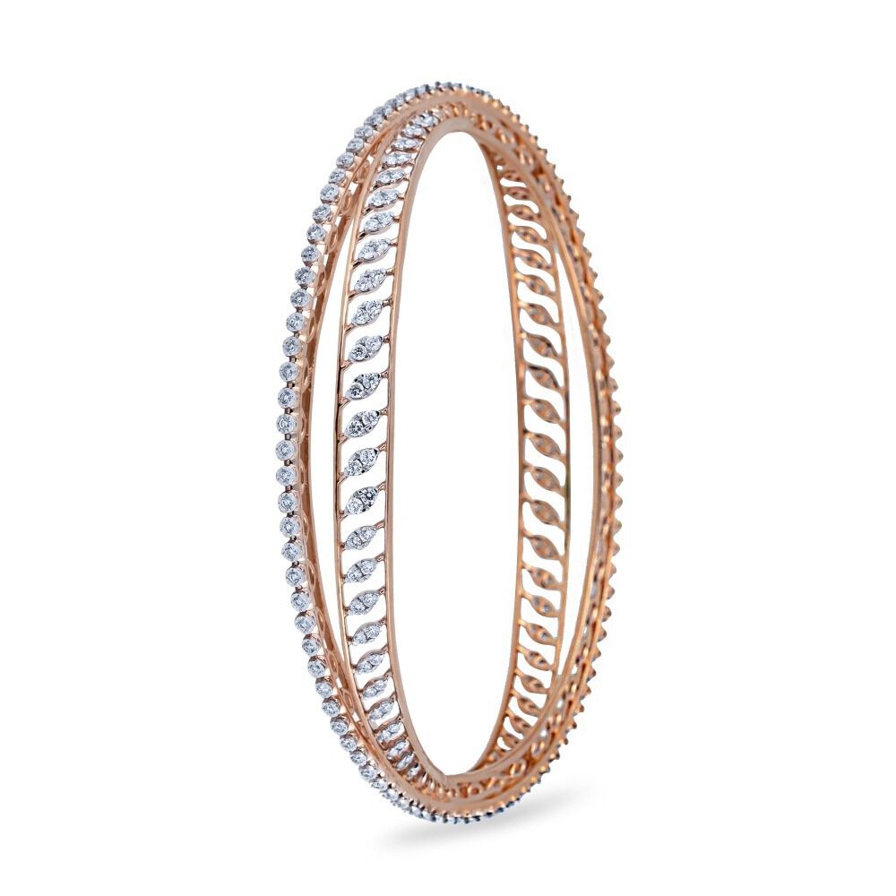 Buy Captivating Interwined Studded Bangle at Best Price | Tanishq US