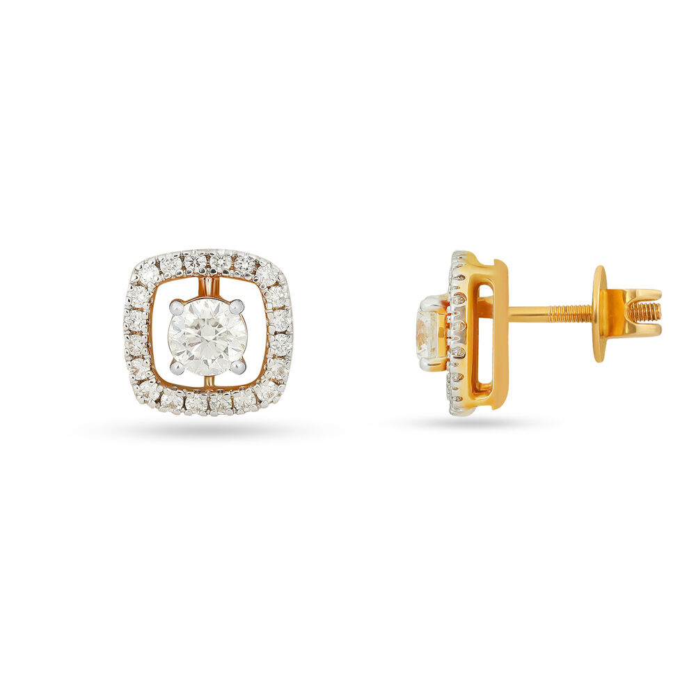 Buy Radiant Cushion Studs at Best Price | Tanishq US
