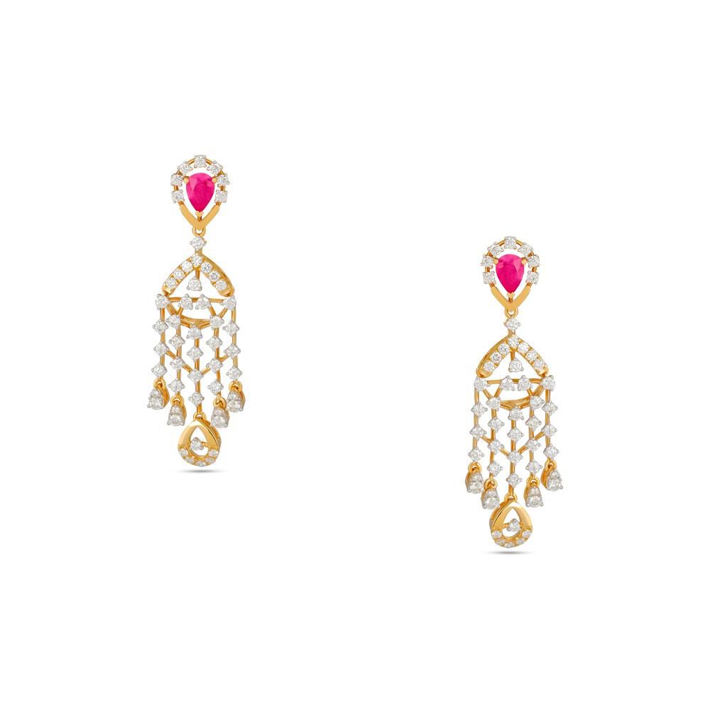 Buy Gold Ruby and Diamond Necklace Set at Best Price | Tanishq US