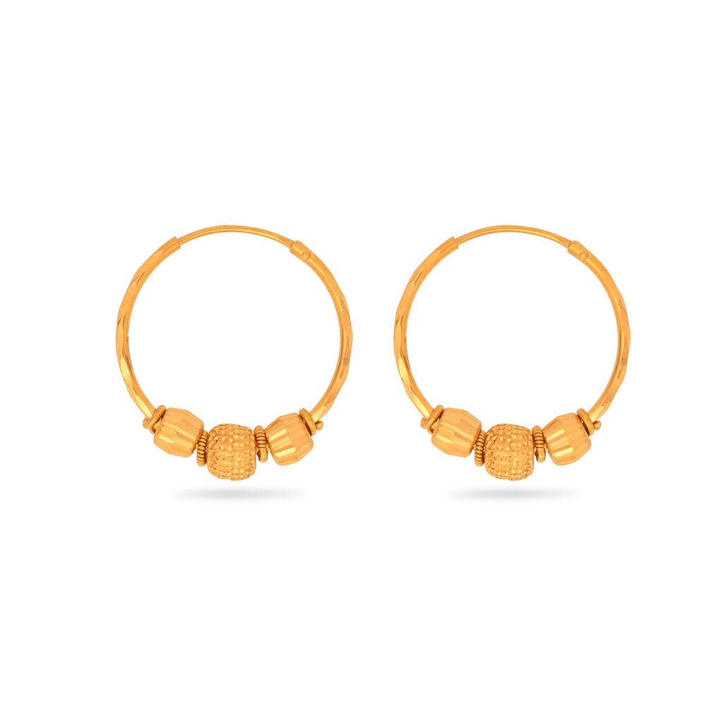 Buy Gold Halo Hoops at Best Price | Tanishq US