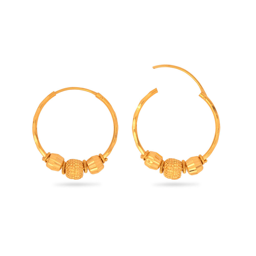 Buy Gold Halo Hoops at Best Price | Tanishq US