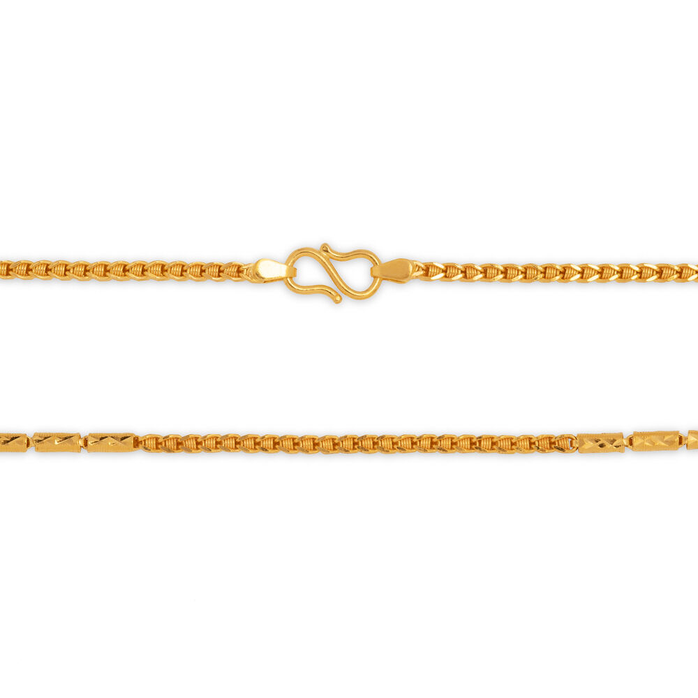 Buy Gold Interlock Chain at Best Price | Tanishq US
