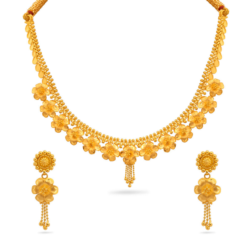 Tanishq gold long necklace designs with price store