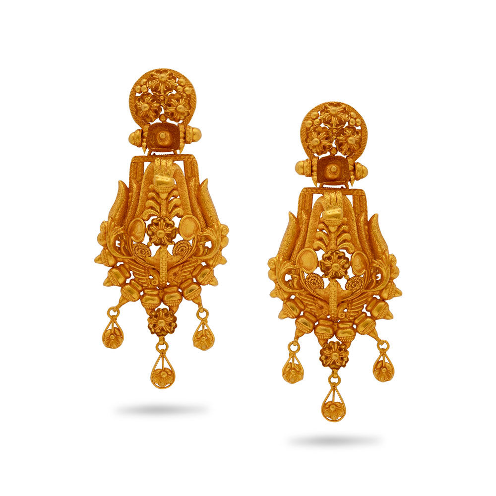 Buy Majestic Heirloom Gold Necklace and Earring Set at Best Price ...