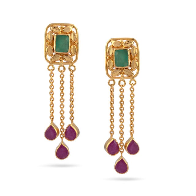 Buy Regal Filigree Drop Earrings at Best Price | Tanishq US