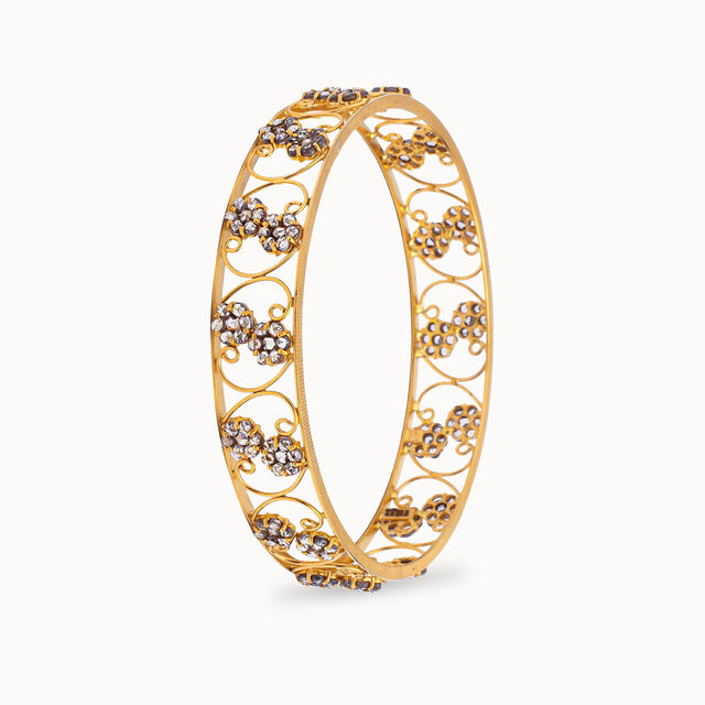 Buy Majestic Meadow Polki Bangle at Best Price | Tanishq US