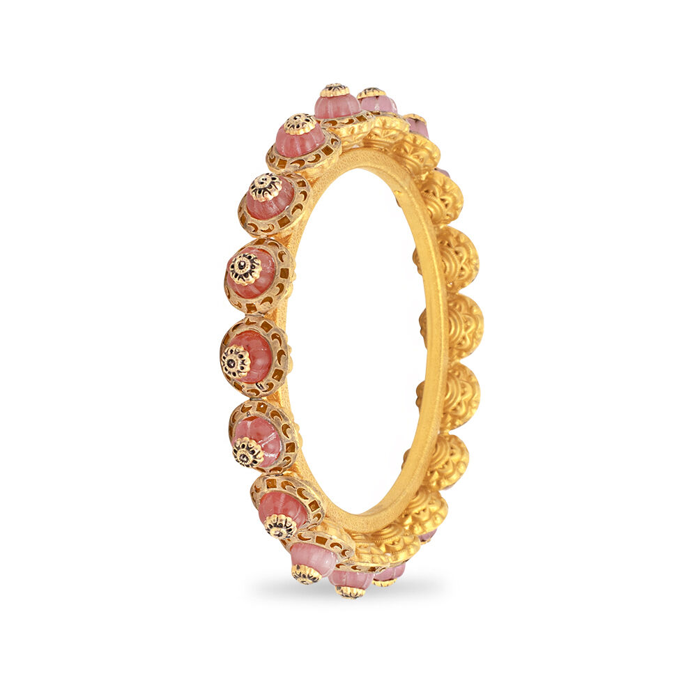 Buy Rosy Opulence Gold Bangle at Best Price | Tanishq US