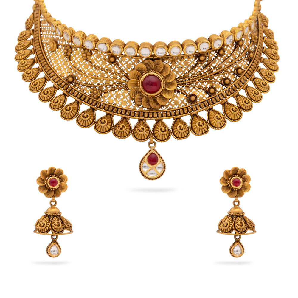 Buy Antique Elegance Choker Set at Best Price | Tanishq US