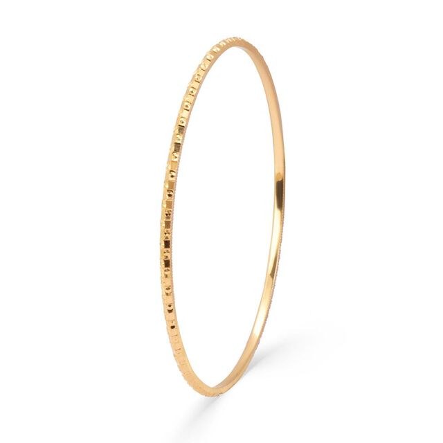 Buy Textured Gold Stackable Bangle Set at Best Price | Tanishq US