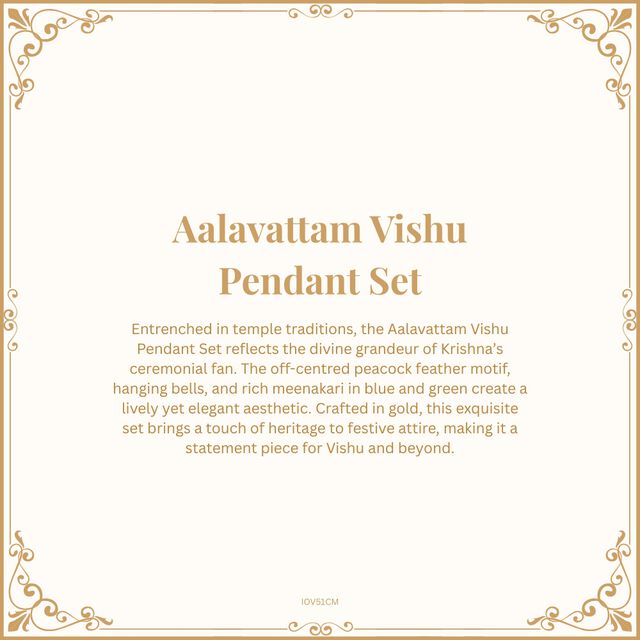 Buy Aalavattam Vishu Pendant Set at Best Price | Tanishq US