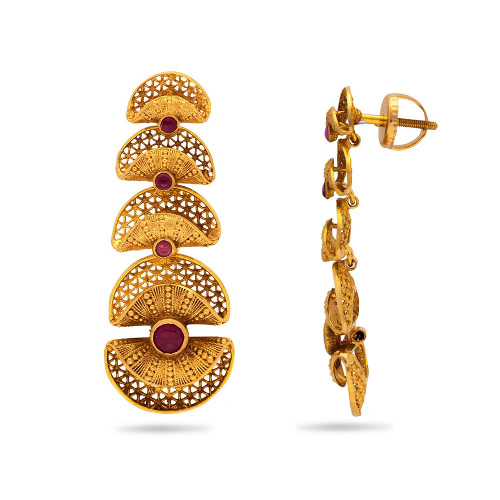 Buy Eternal Growth Gold Drop Earrings at Best Price | Tanishq US