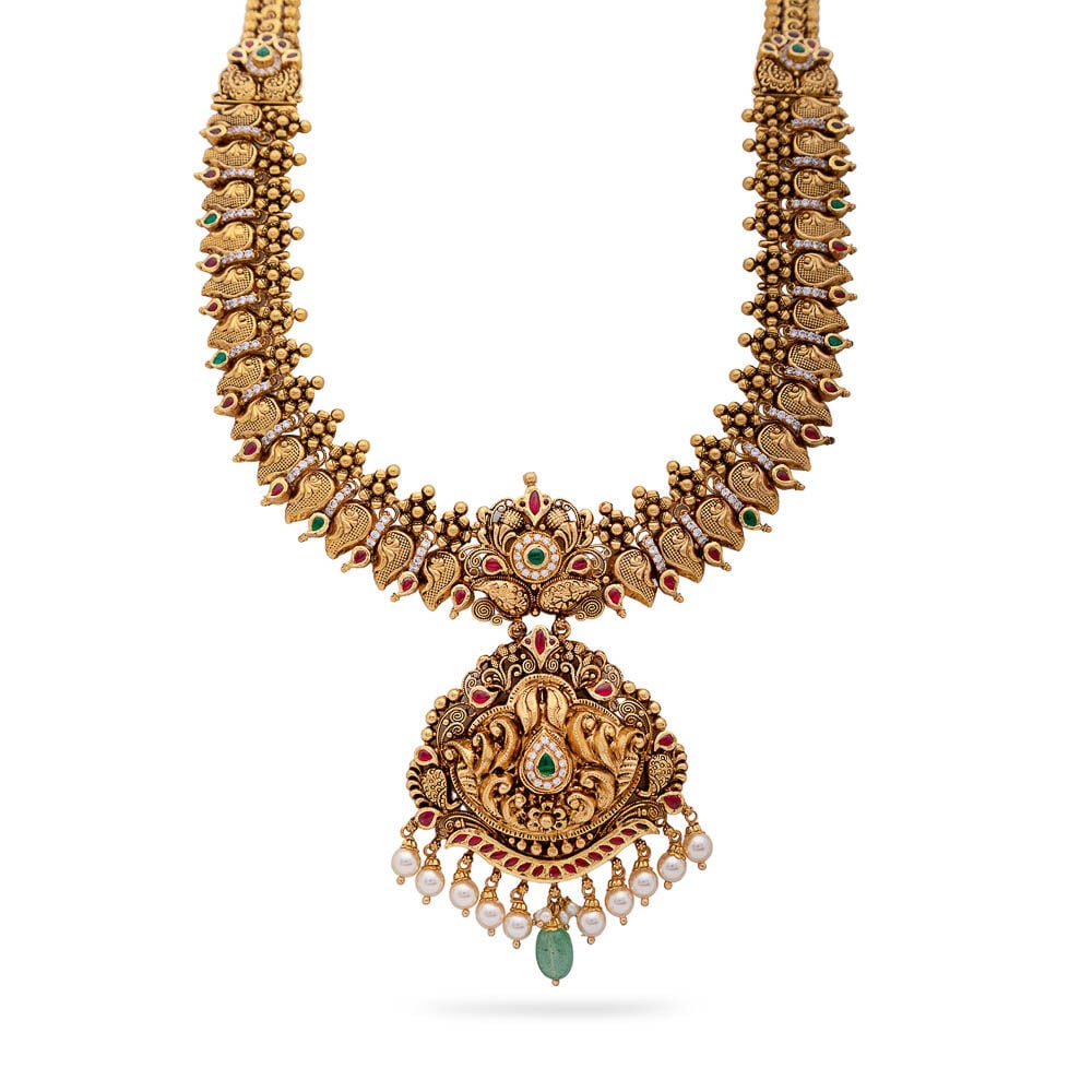 Buy Traditional Antique Gold Necklace at Best Price | Tanishq US