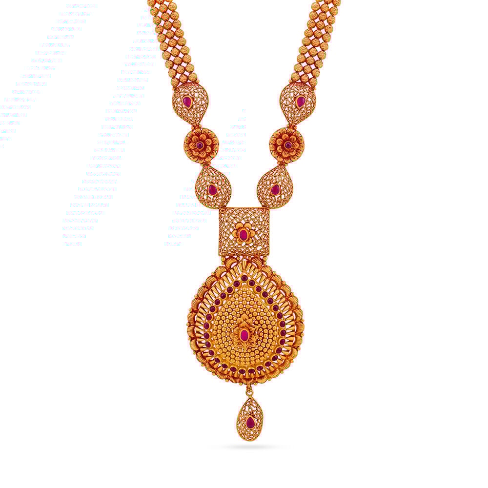 Buy Grand Floral Coin Haar at Best Price | Tanishq US