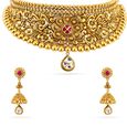 Buy Traditional Gold Choker with Earrings at Best Price | Tanishq UAE