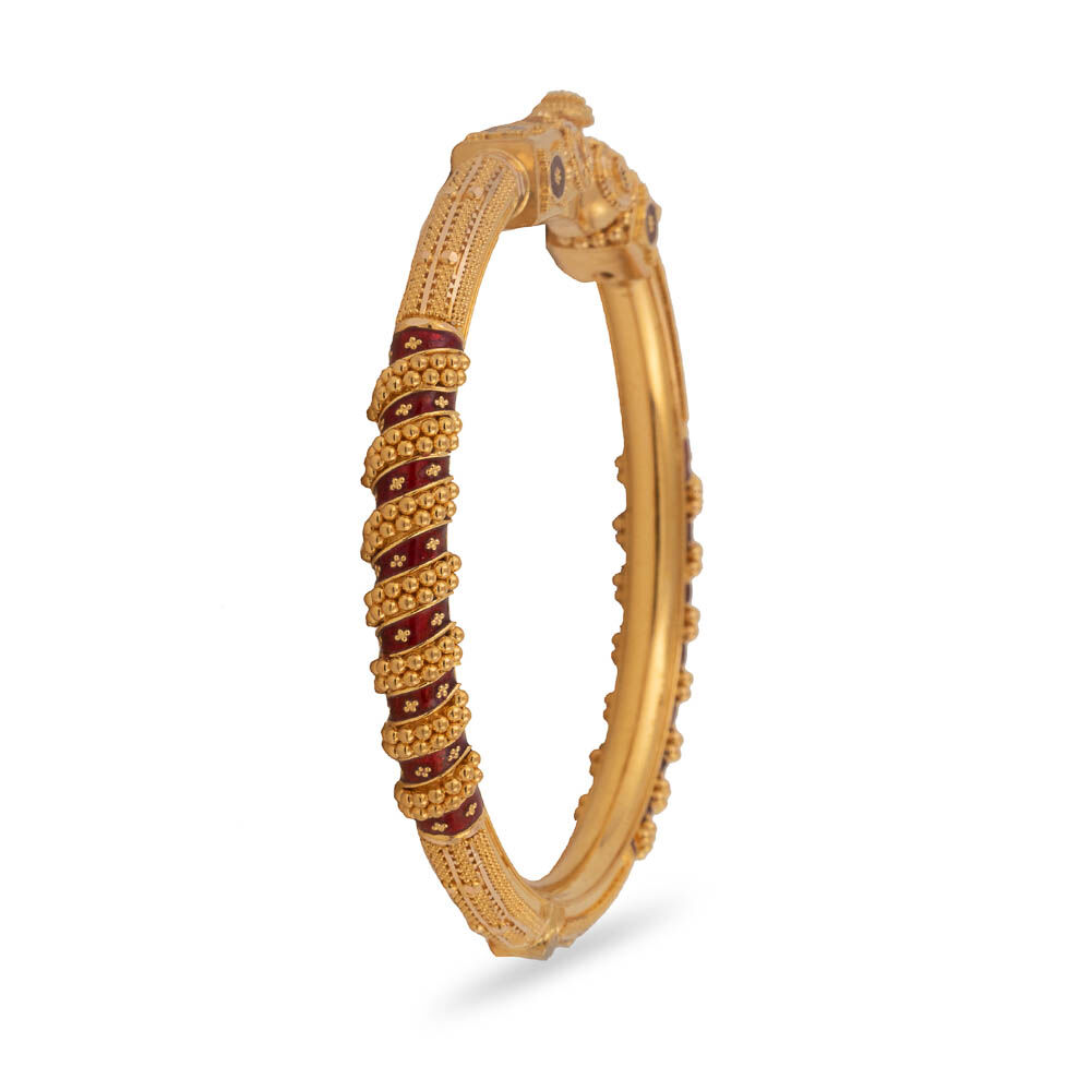 Buy Grand Regalia Gold Bangle at Best Price | Tanishq UAE
