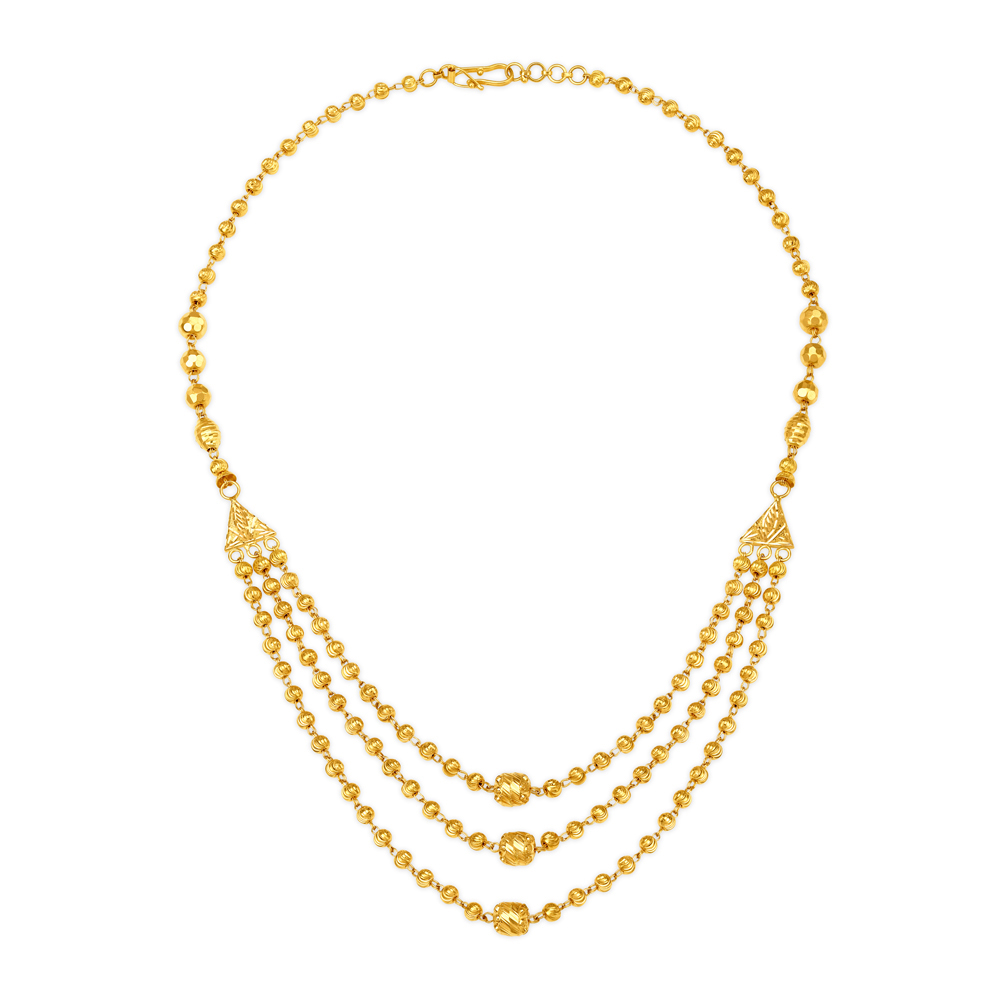 Buy Cascading Yellow Gold Triple Etched Orb Chain at Best Price ...