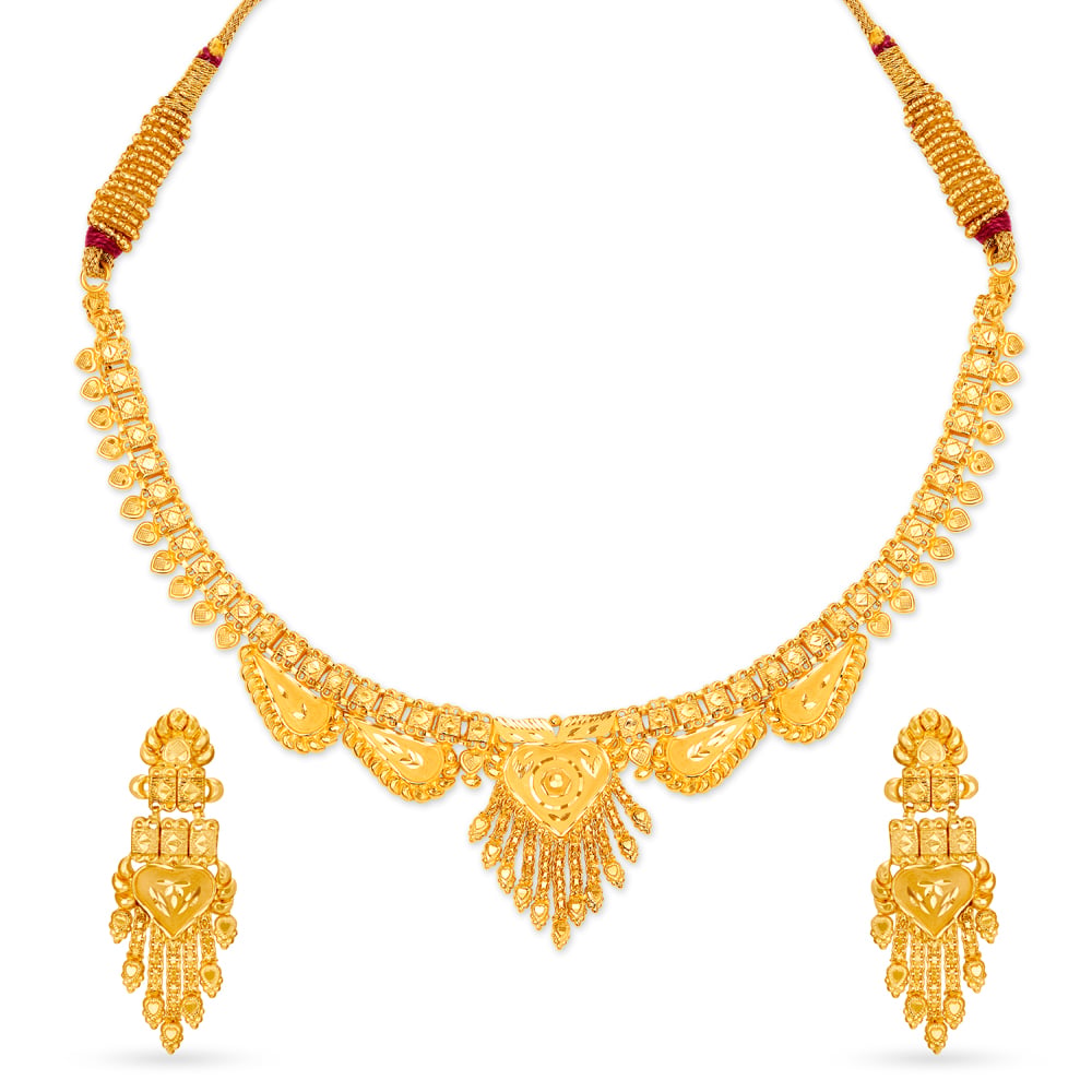 Buy Romantic Gold Necklace Set for the Bengali Bride at Best Price ...