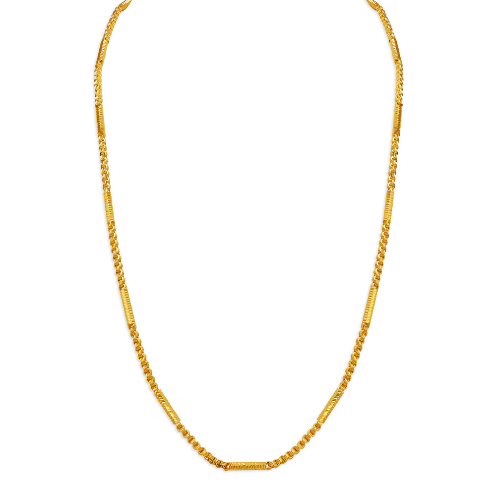 Buy Luxurious Yellow Gold Varied Box Chain at Best Price | Tanishq UAE