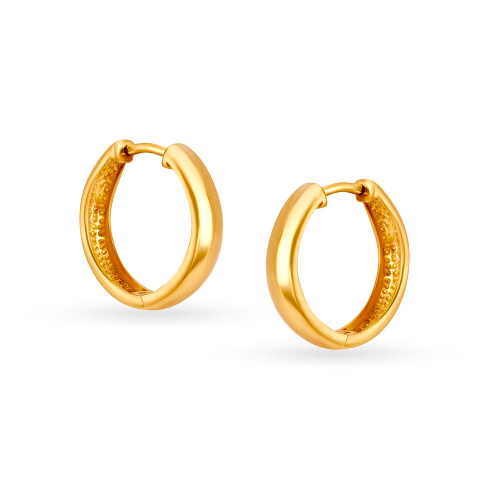 Buy Minimalist Bali Style Hoop Earrings at Best Price | Tanishq UAE