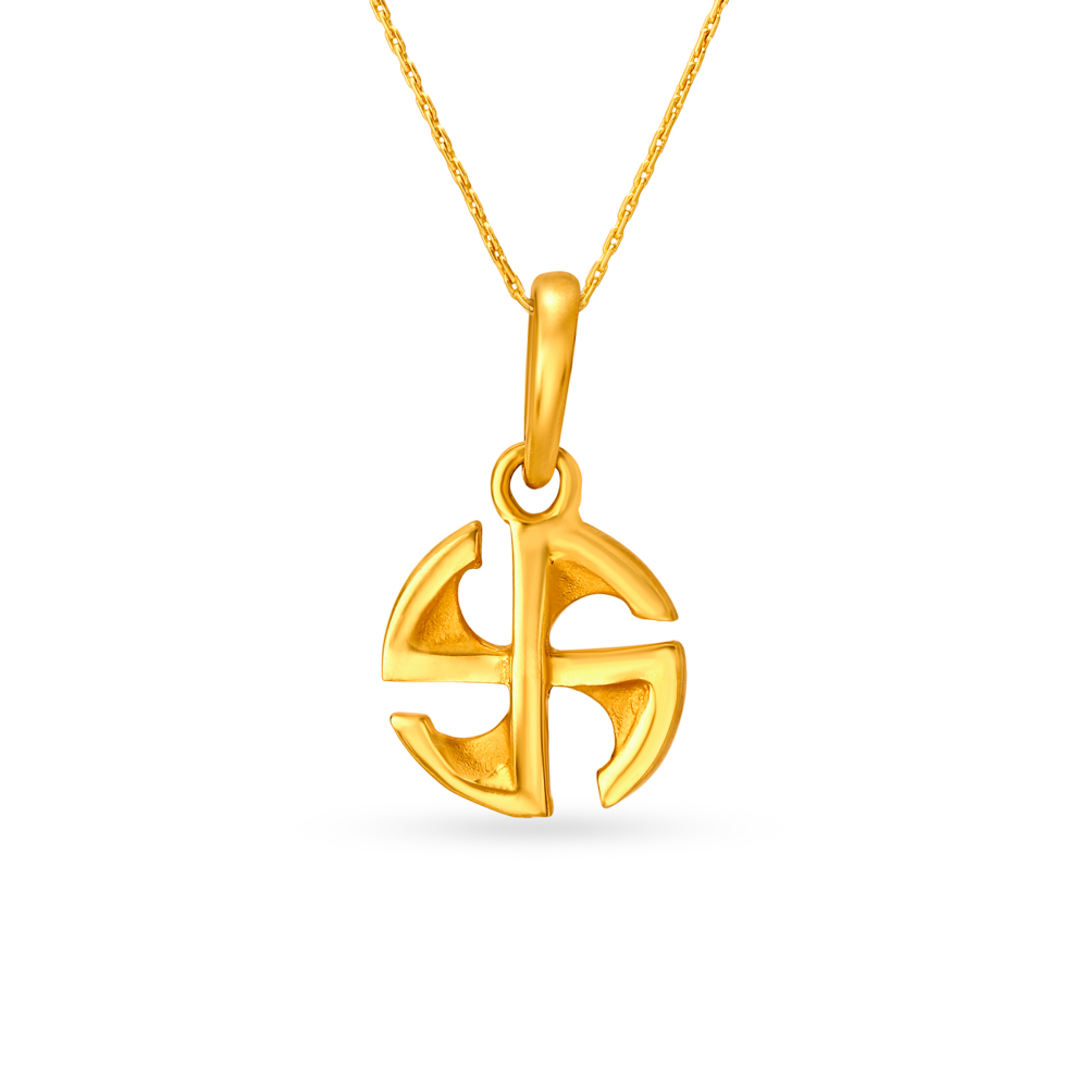 Buy Religious Swastik Gold Pendant at Best Price | Tanishq UAE