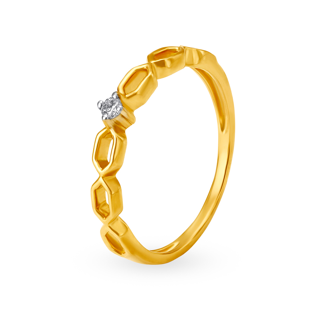 Buy Bold Geometry Diamond Ring at Best Price | Tanishq UAE