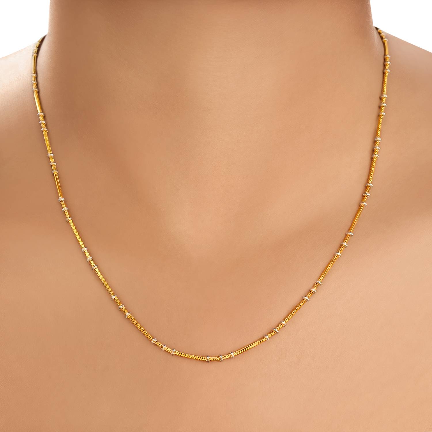 Buy Sleek Modern Gold Chain at Best Price | Tanishq UAE