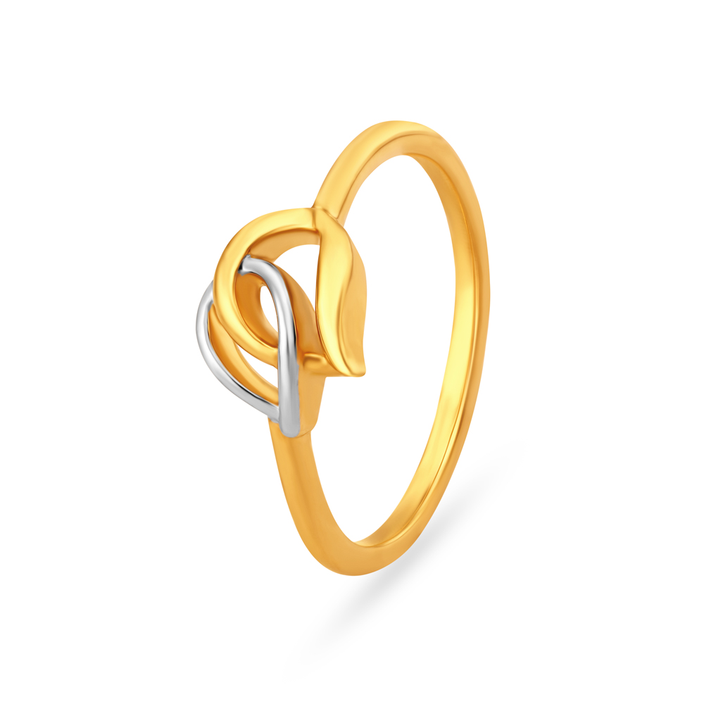 Buy Linked Leaf Style Gold Finger Ring at Best Price | Tanishq UAE