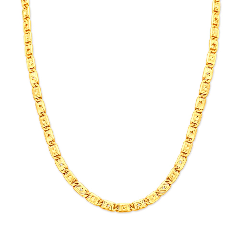 Buy Eclectic Gold Chain for Men at Best Price | Tanishq UAE