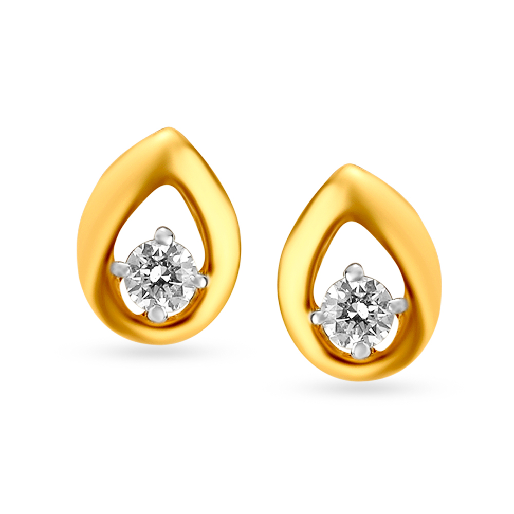 Buy Bud Shaped Diamond Stud Earrings at Best Price | Tanishq UAE