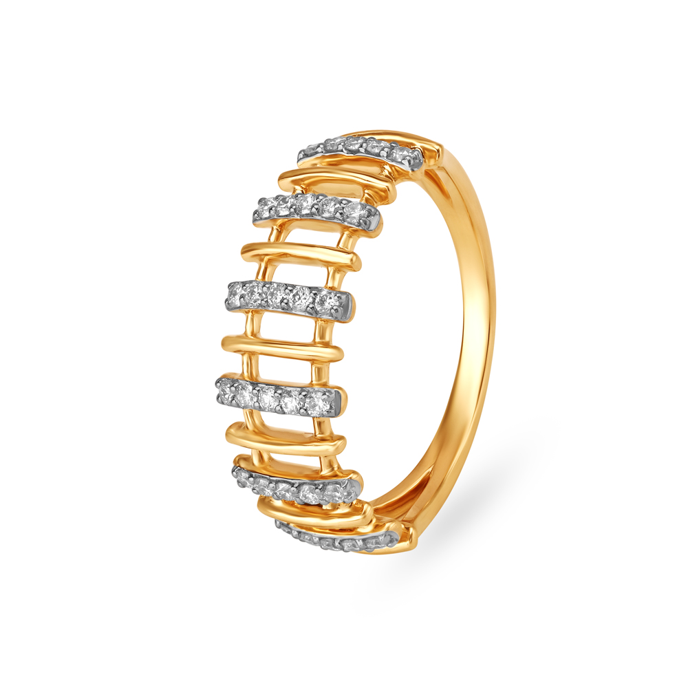 Buy 18kt Yellow Gold & Diamond Finger Sing - Creation of Nature at Best ...