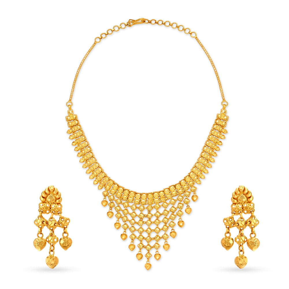 Buy Elaborate Gold Necklace Set for the Bengali Bride at Best Price ...