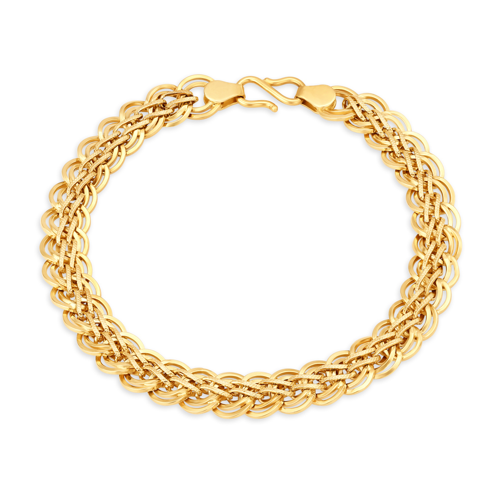 Buy Gorgeous 22 Karat Yellow Gold Double Twist Link Bracelet at Best ...