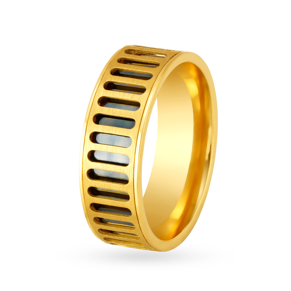 Buy Geometric 18 Karat Gold Finger Ring at Best Price | Tanishq UAE