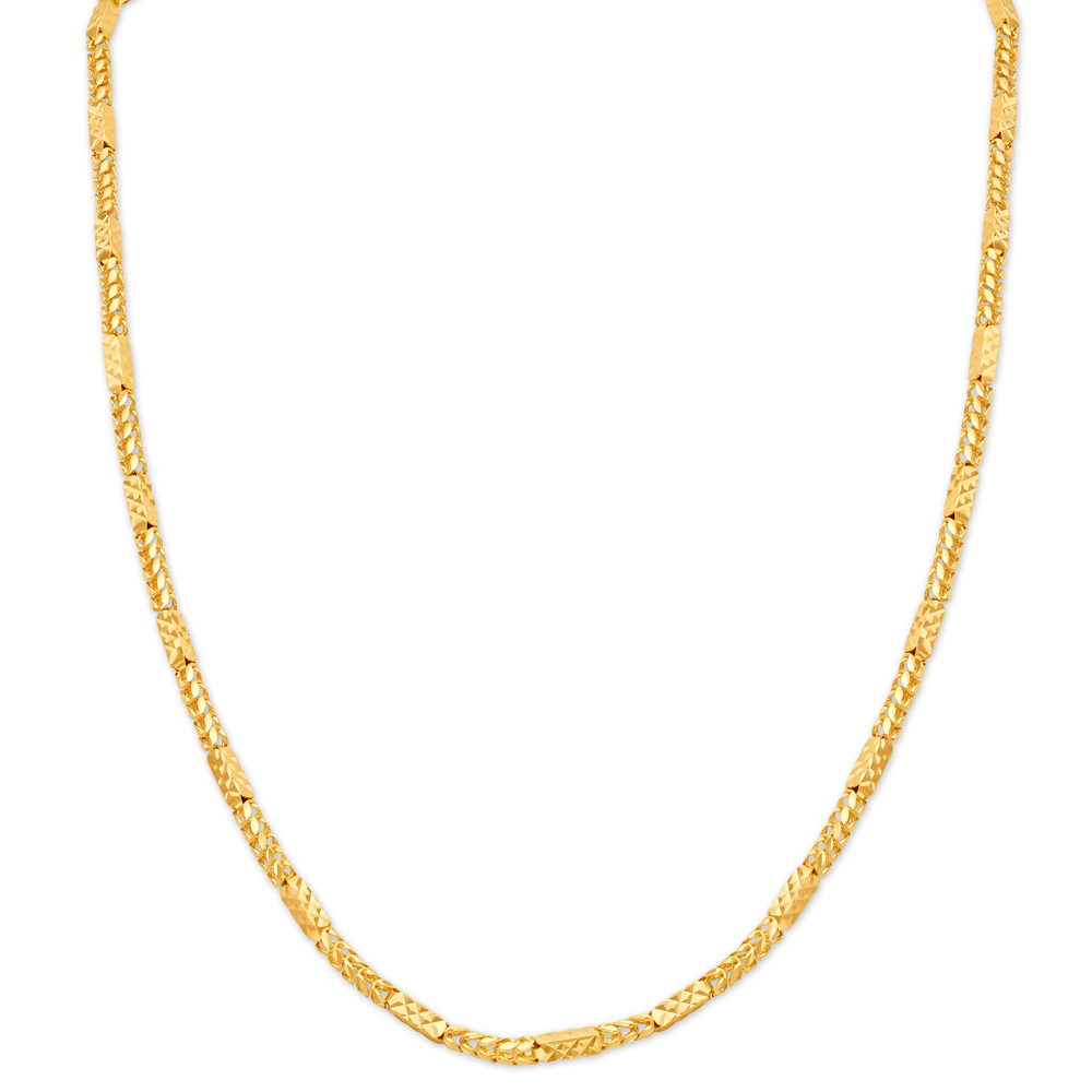 Buy Cuboid Gold Chain for Men at Best Price | Tanishq UAE