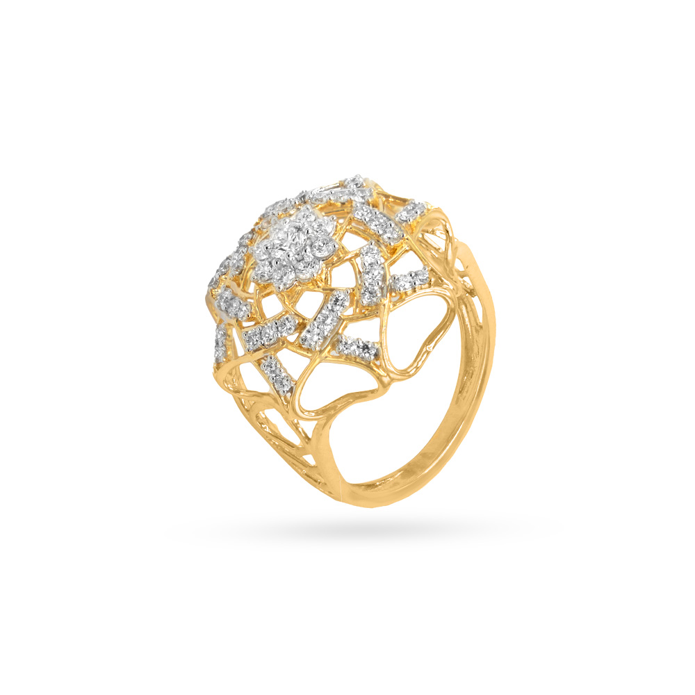 Buy Diamond Web Elegance Ring at Best Price | Tanishq UAE