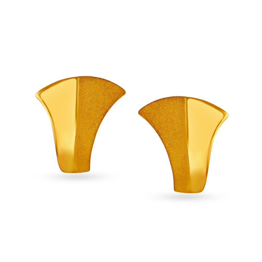 Buy Matte Finish Gold Studs at Best Price | Tanishq UAE