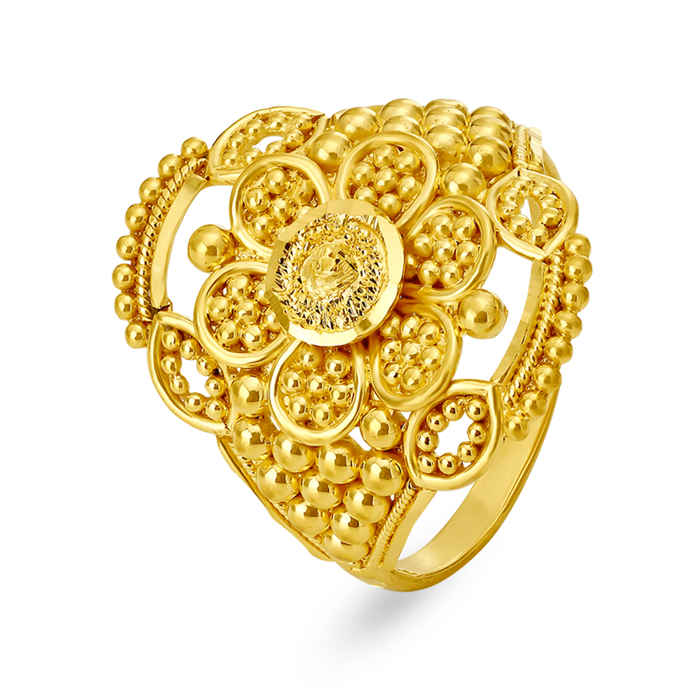 Buy Glorious Gold Ring at Best Price | Tanishq UAE